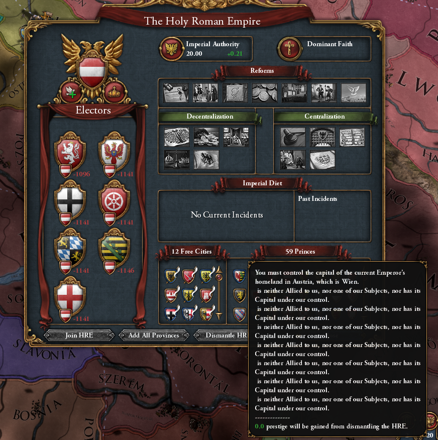Can't dismantle HRE | Paradox Interactive Forums